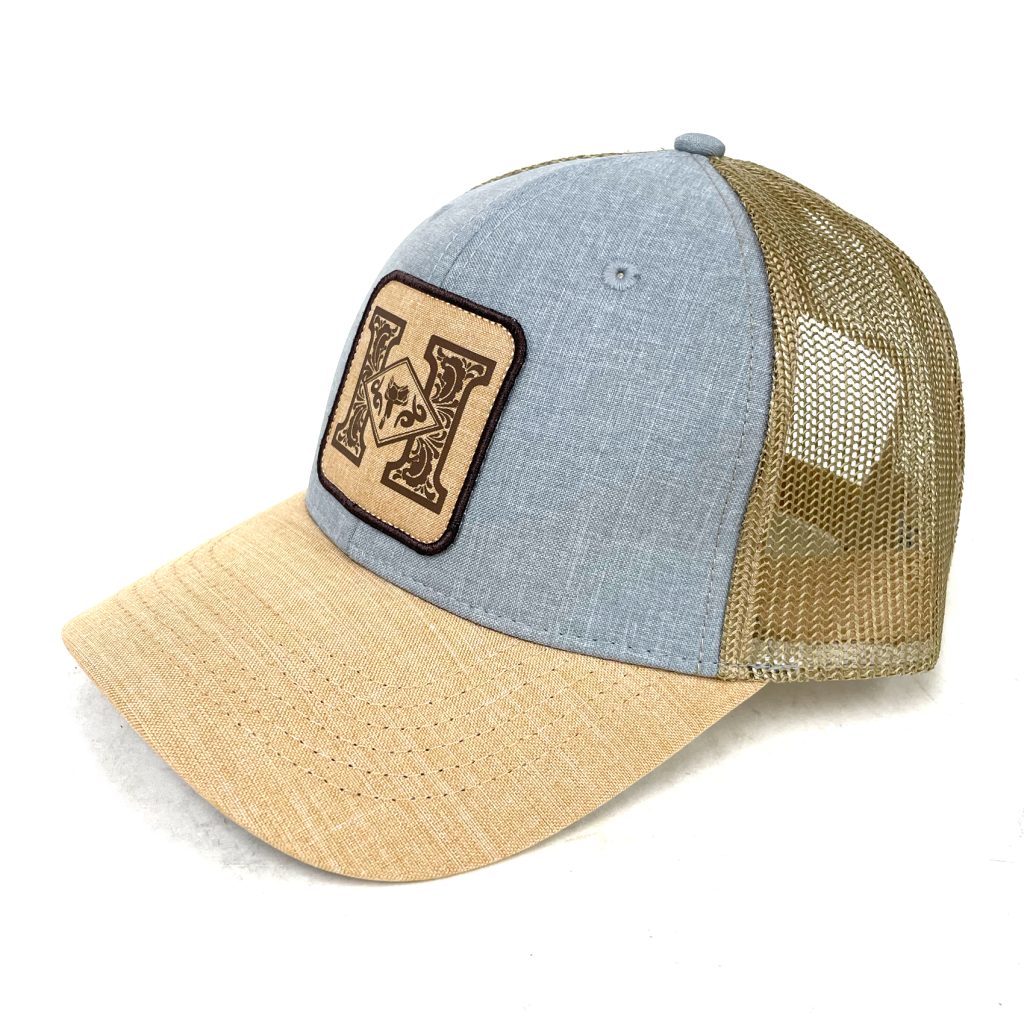 Harris Tri-Tone Patch Cap – Gray/Sand – Harris Leather & Silverworks ...